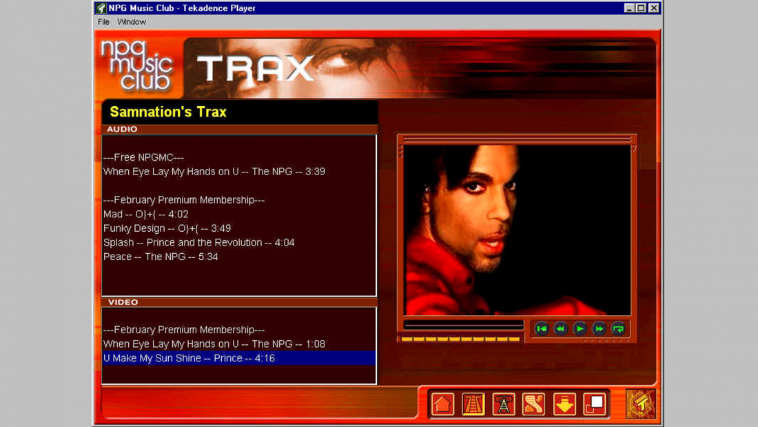 NPG Music Club v1 | Prince Online Museum